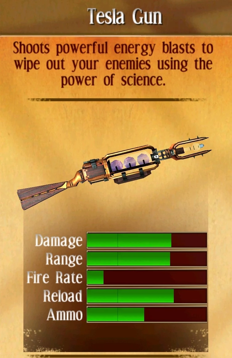 Tesla Gun | Six Guns Wiki | Fandom