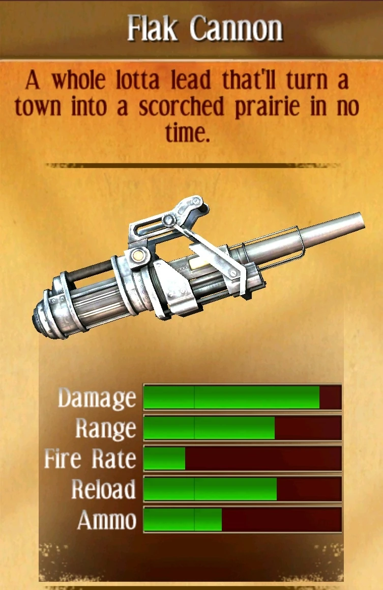 Flak Cannon | Six Guns Wiki | Fandom