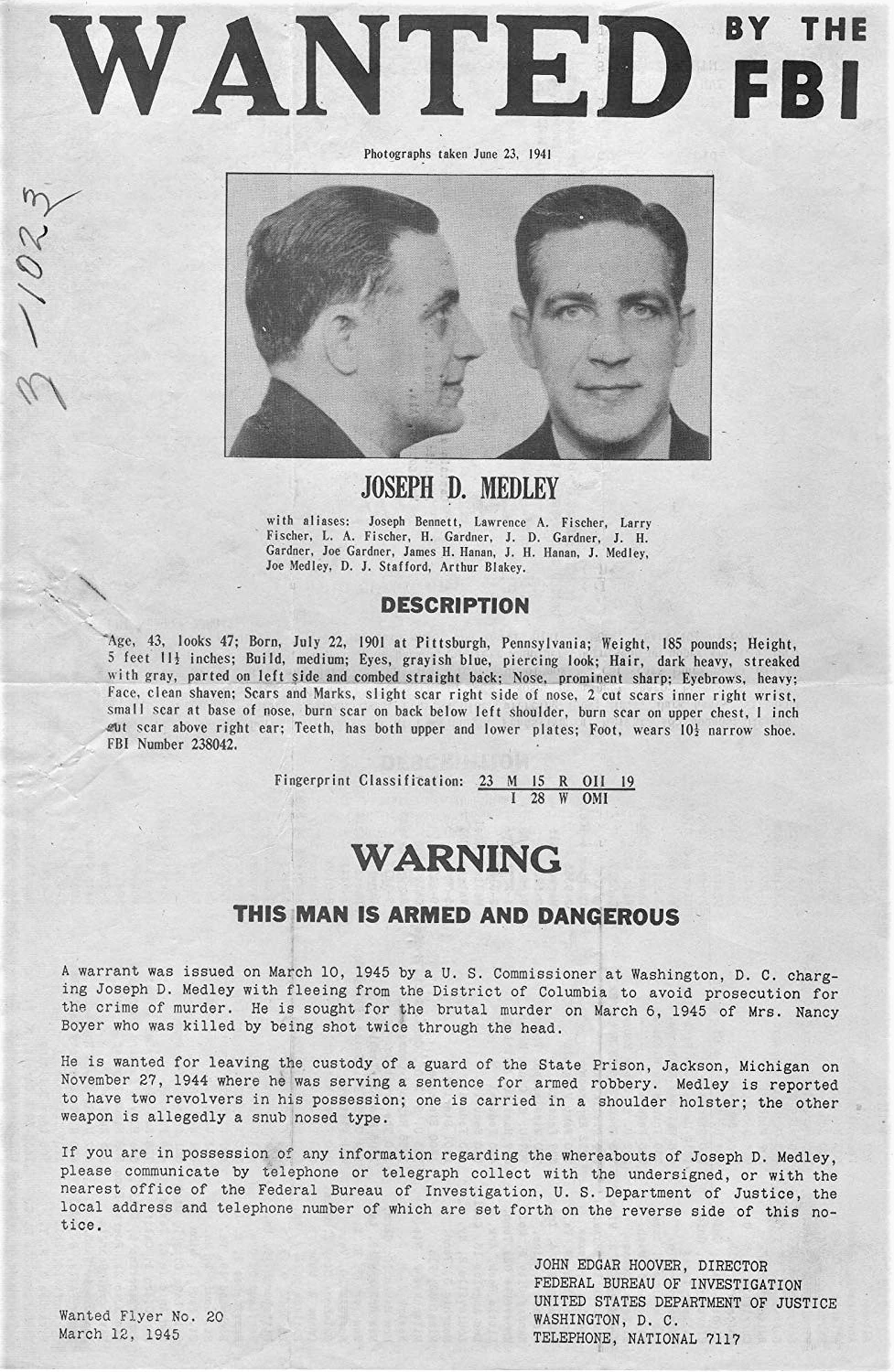 MEDLEY Joseph Dunbar/Gallery | Serial Killer Database Wiki | Fandom