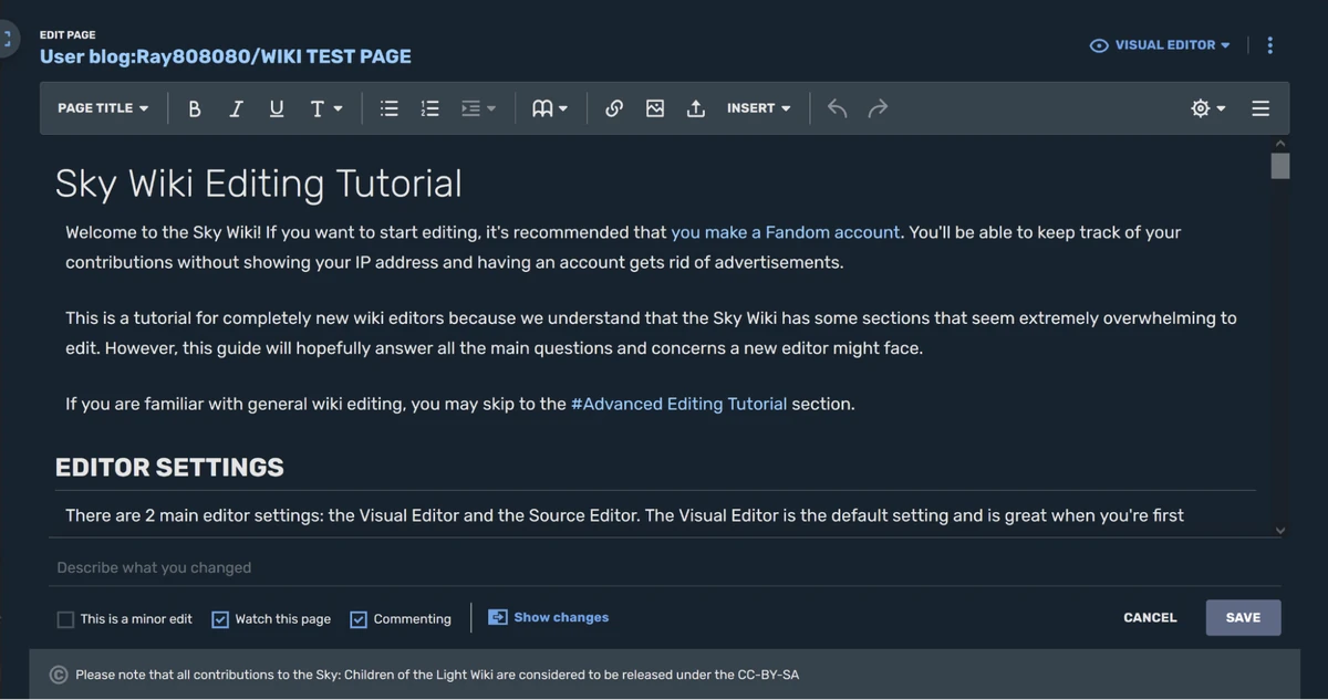 Drafts/Wiki Editing Tutorial | Sky: Children of the Light Wiki | Fandom