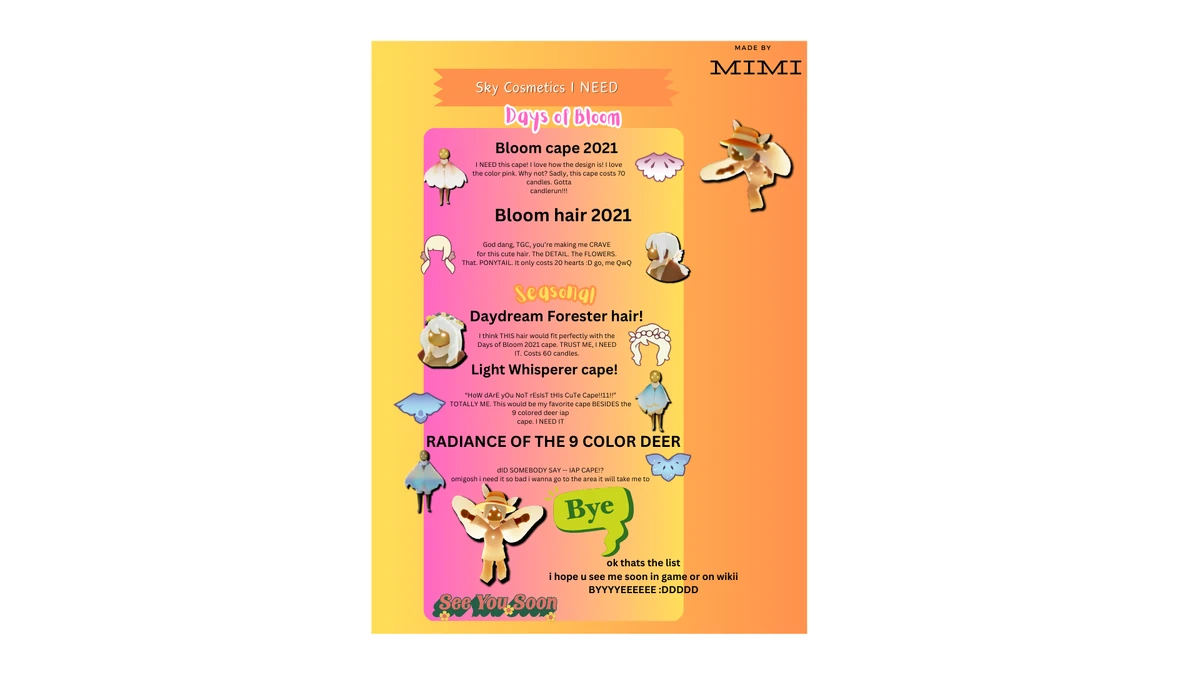 User blog:Meg the Ghazt/Sky cosmetics I NEED | Sky: Children of the ...