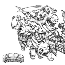 skylanders dark element coloring pages