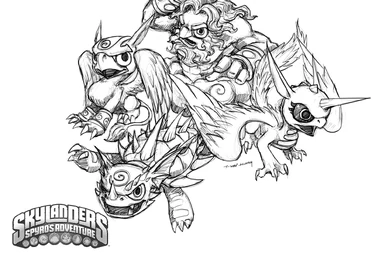 skylanders swap force coloring pages scratch