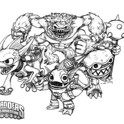 skylander online coloring pages hot dog