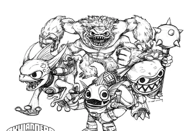 skylanders giants coloring pages chilli