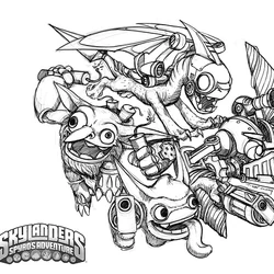 skylanders trap team chomp chest coloring pages