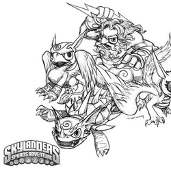 skylanders trap team chomp chest coloring pages