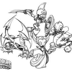 skylander coloring pages roller brawl