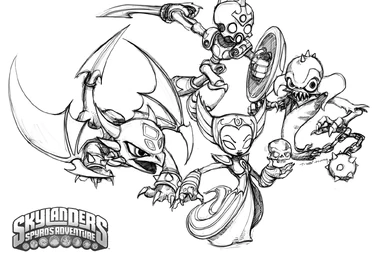 skylanders swap force coloring pages scratch