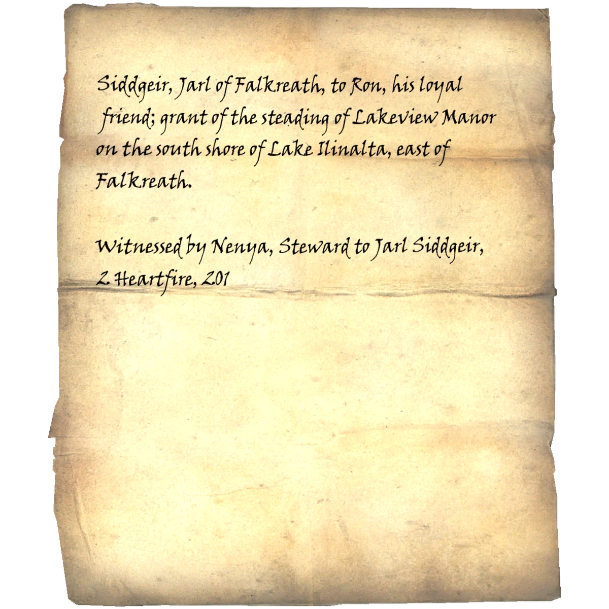 Lakeview Manor Charter - Skyrim Wiki