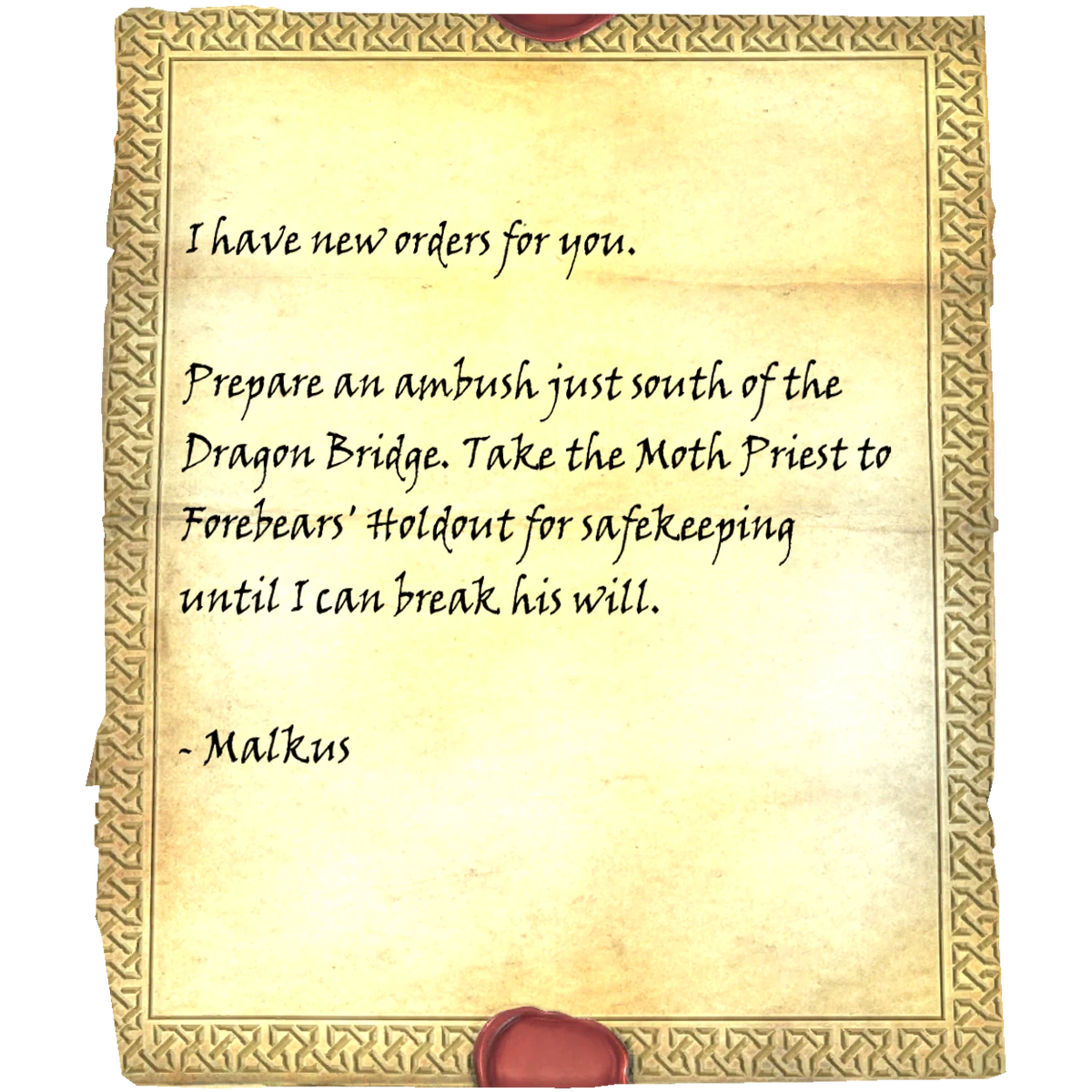 Vampire's Note - Skyrim Wiki