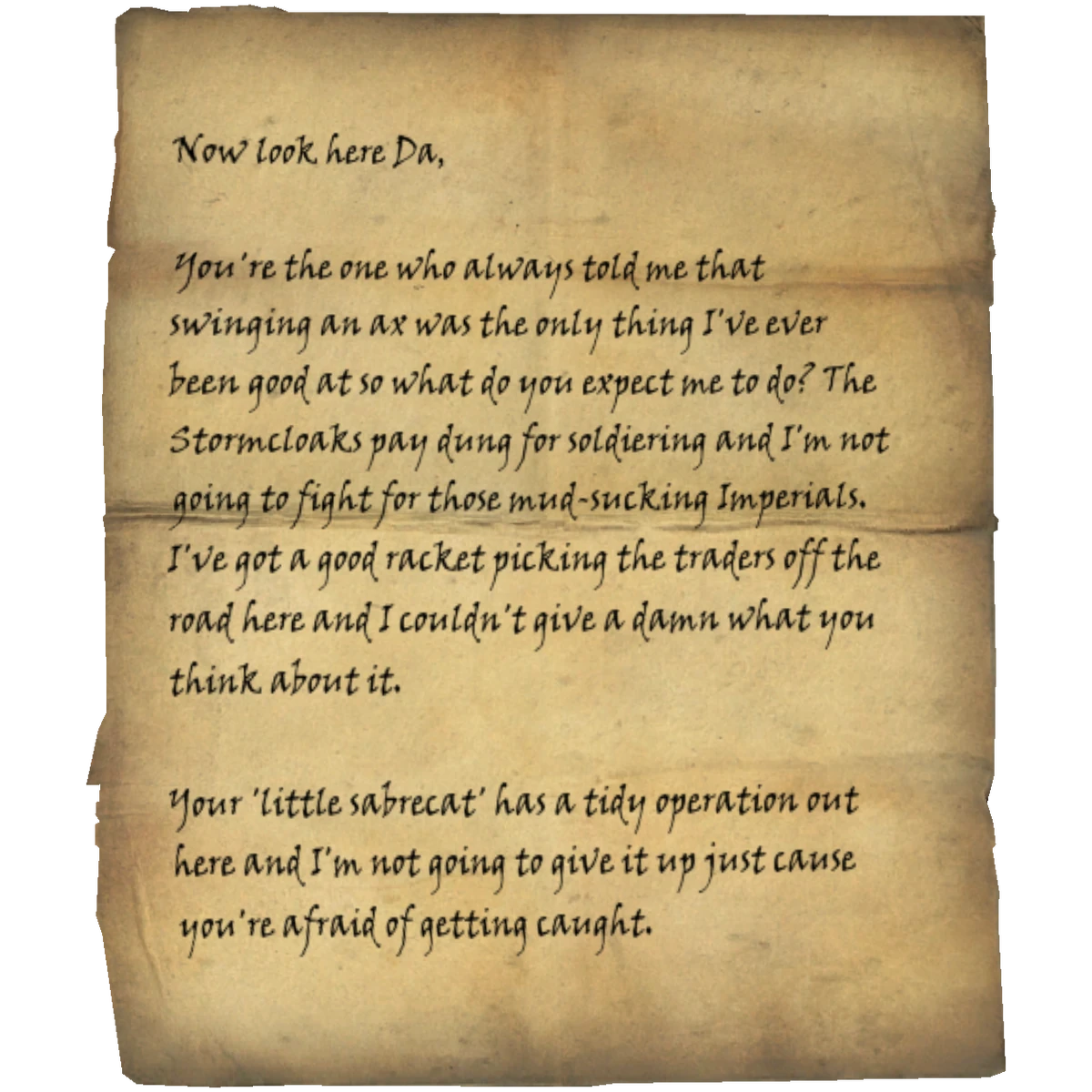 Rigel's Letter - Skyrim Wiki