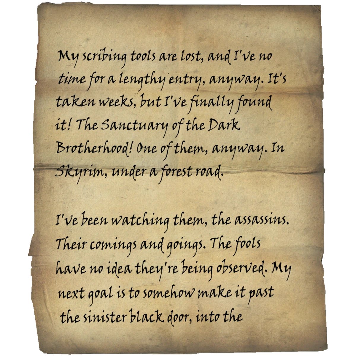 Hastily Scribbled Note - Skyrim Wiki