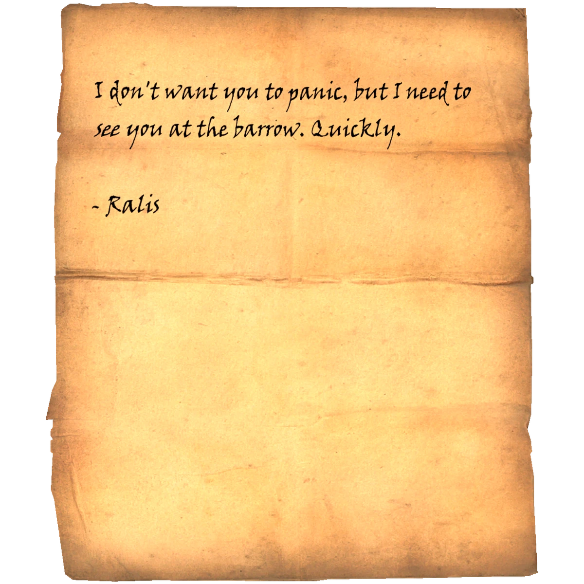 Letter from Ralis Sedarys 2 - Skyrim Wiki