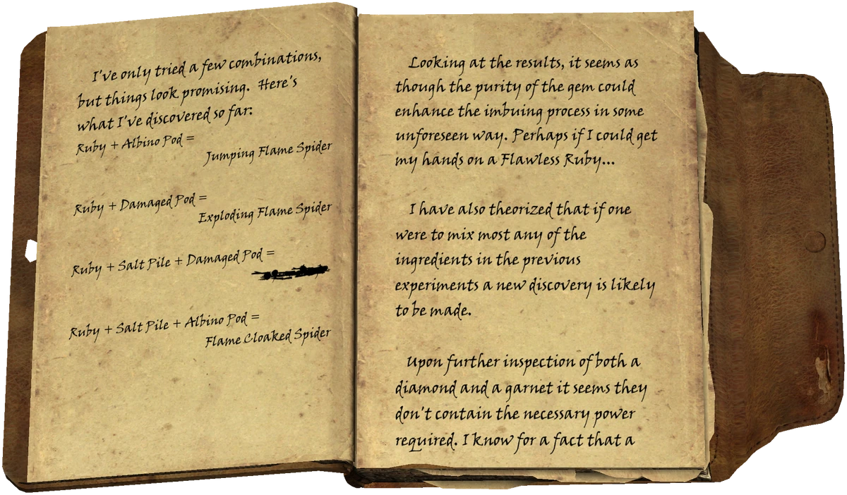 Spider Experiment Notes - Skyrim Wiki