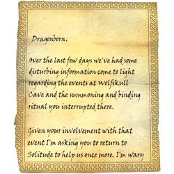 Letter from Falk Firebeard - Skyrim Wiki