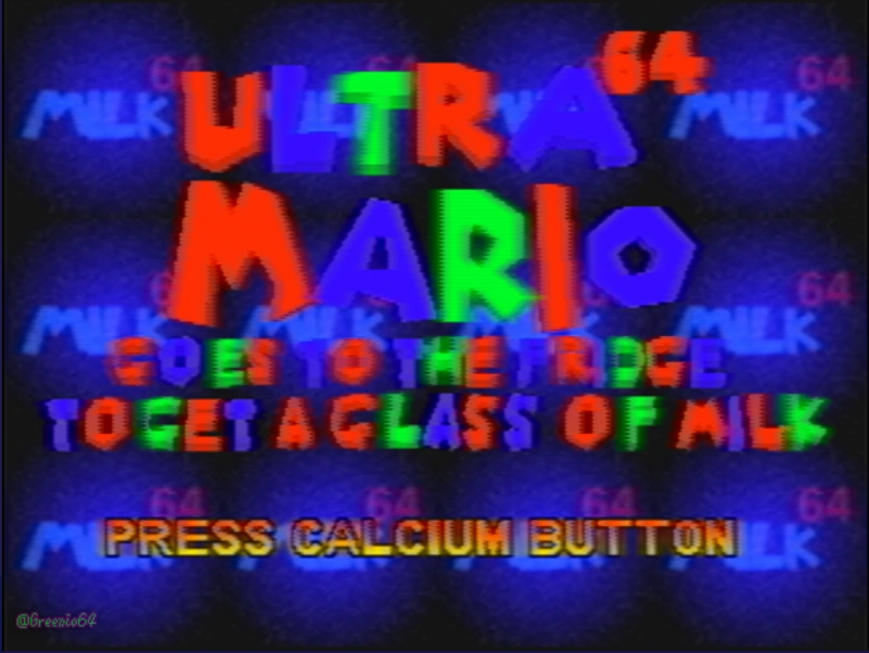 Ultra 64 Mario Goes To The Fridge To Get A Glass Of Milk | MIPS Hole ...