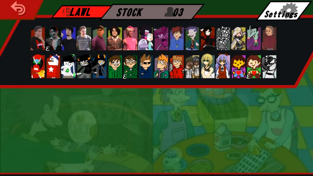 Character Selection Screen Smash Bros Lawl Beatdown Wiki Fandom