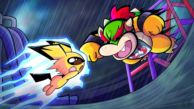 Bowser Jr. vs Pichu | Smash Bracket Wiki | Fandom