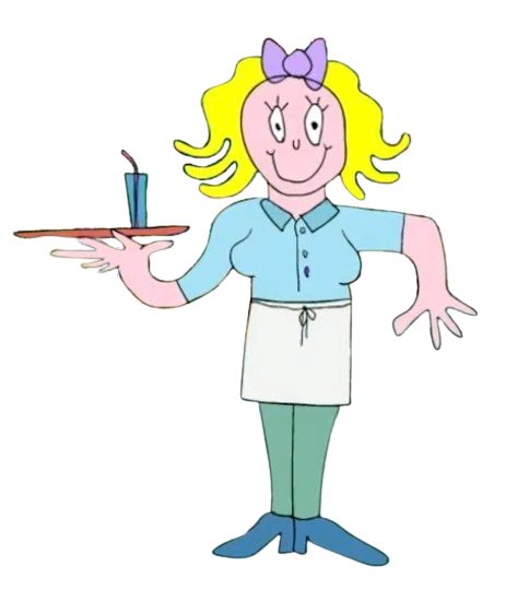 Spamtopian Waitress | Smiling Friends Wiki | Fandom