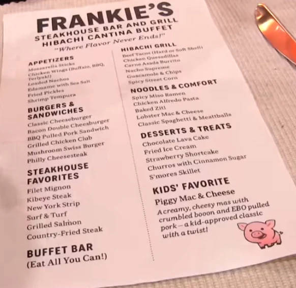 Frankie's Steakhouse, Bar and Grill, Hibachi, Cantina, Buffet | SML ...