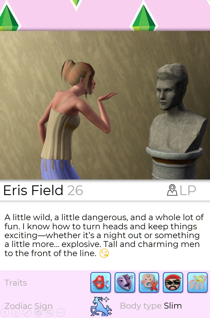 Eris Field | Smole (Sims 3) Wiki | Fandom