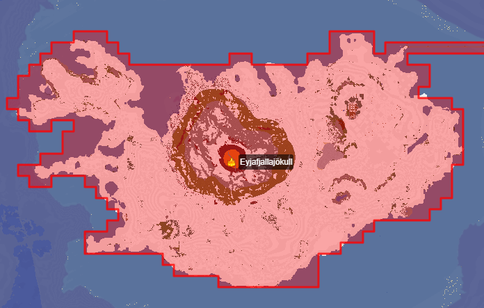 Eyjafjallajokull Map