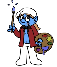 Painter smurfette | Smurf buddies Wiki | Fandom