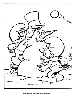 christmas smurf coloring pages