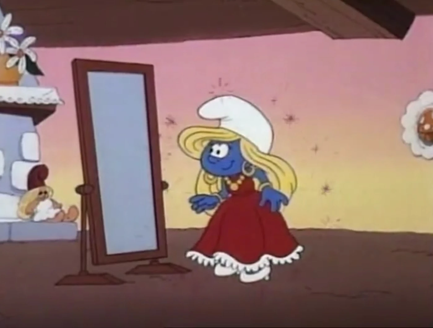 Smurfer Smurfette Gifter Seg A Gift For Papa's Day | Smurfs Wiki