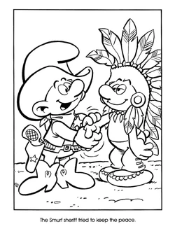 coloring in pages of the smurfs wiki