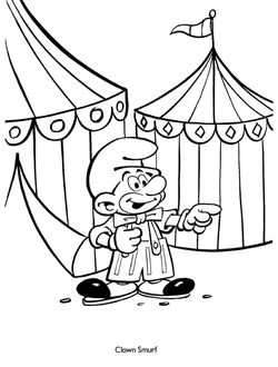 clumsy smurf coloring pages