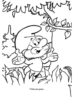 coloring book smurfs