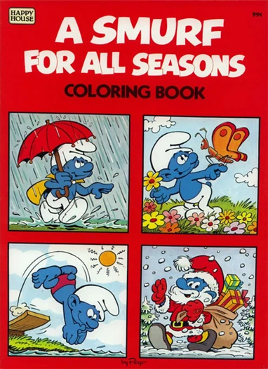 coloring in pages of the smurfs wiki