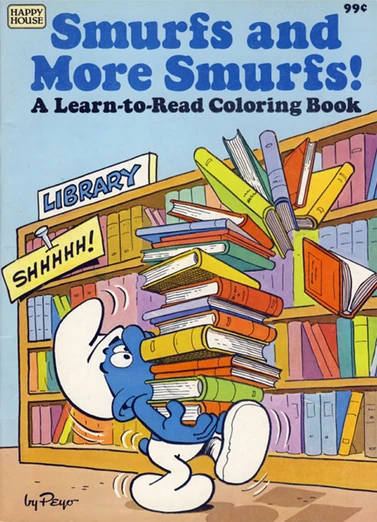 coloring in pages of the smurfs wiki