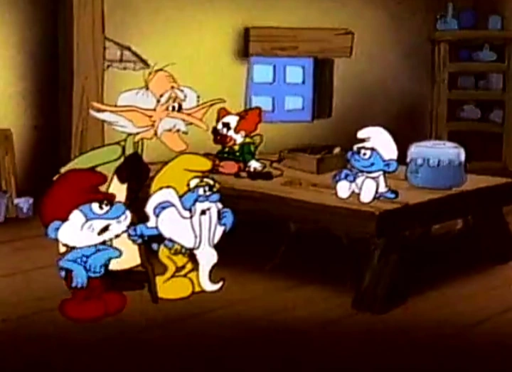 Smurfer Smurfette Gifter Seg A Gift For Papa's Day | Smurfs Wiki