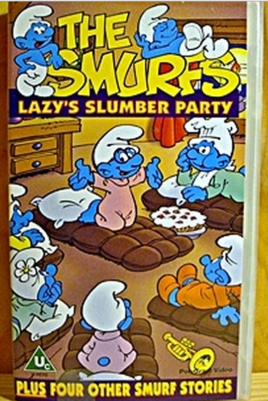 Smurfs: Lazy's Slumber Party (UK VHS release) | Smurfs Wiki | Fandom