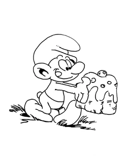 coloring in pages of the smurfs wiki