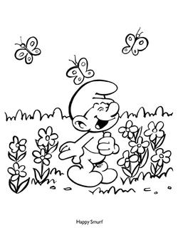 smurfs coloring pages games for girls