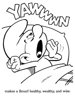 coloring in pages of the smurfs wiki
