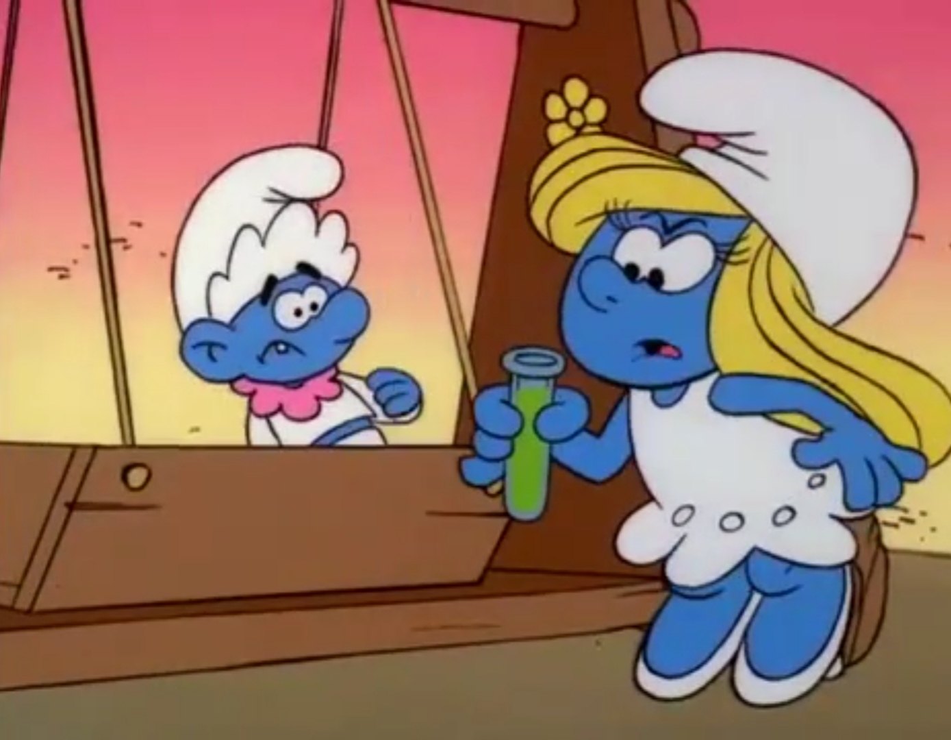 Smurfette And Baby Smurf