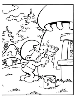 coloring in pages of the smurfs wiki