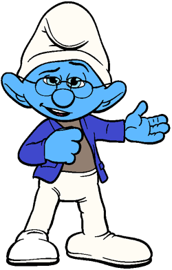 Narrator Smurf Black And White
