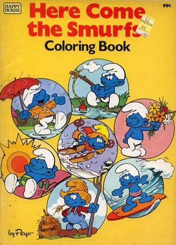 coloring book smurfs