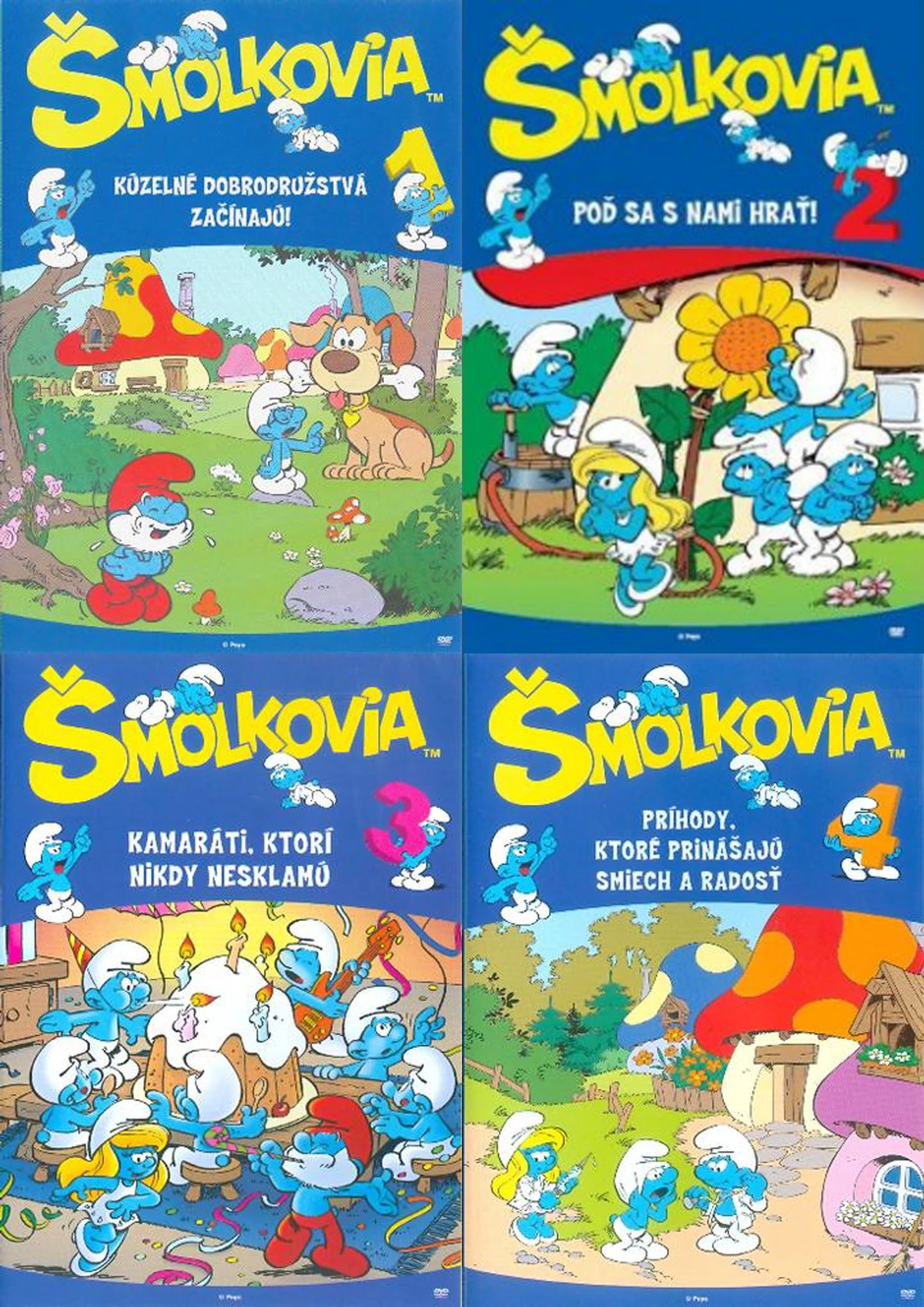 Šmolkovia/The Smurfs: Collection DVD 1 - 4 (Czech And Slovak DVD ...