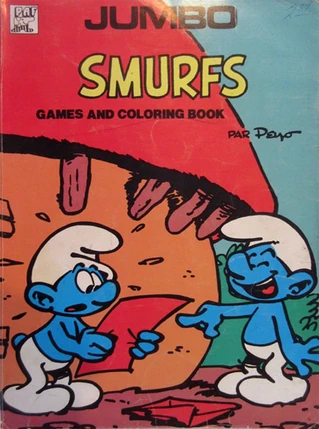 coloring in pages of the smurfs wiki