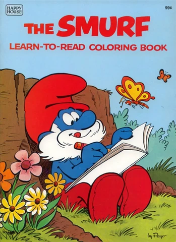 coloring in pages of the smurfs wiki