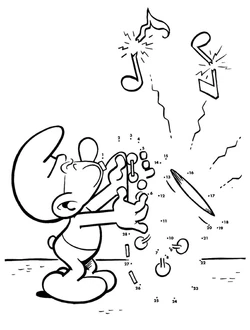 clumsy smurf coloring pages