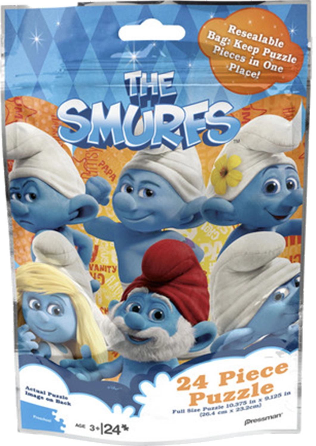 Pressman - The Smurfs - Six Smurfs - 24 Piece Foil Bag Puzzle | Smurfs ...