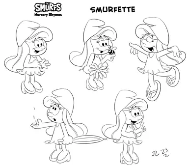 smurfette smurfs coloring pages